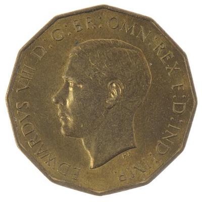 King Edward VIII threepence coin for Auction | Lunaticg Coin