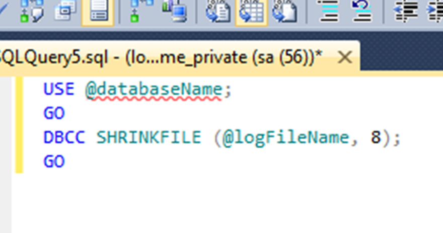 Technology: Shrink SQL server database log