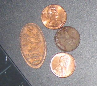 Found MONEY in the Street: Found Three Pennies and One Pressed Penny