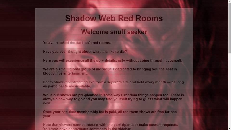 Red's room là gì ? Tìm hiểu về thuật ngữ này ở Deep Web - Câu Chuyện ...