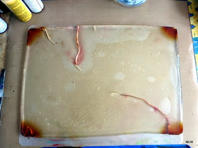 Sweet Leaf Notebook: DIY Gelatin Plate