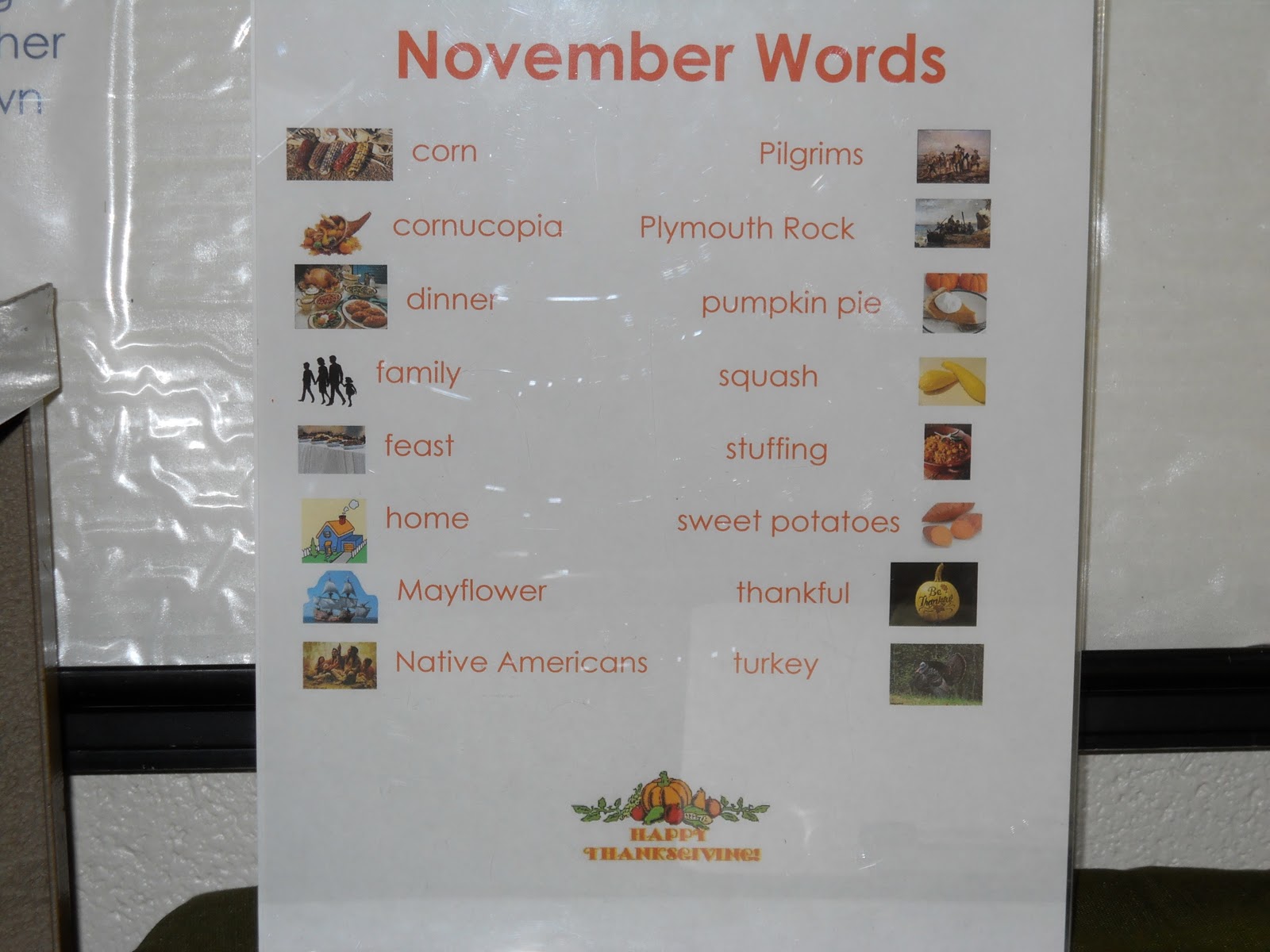 First Grade Magic: November Writing Station