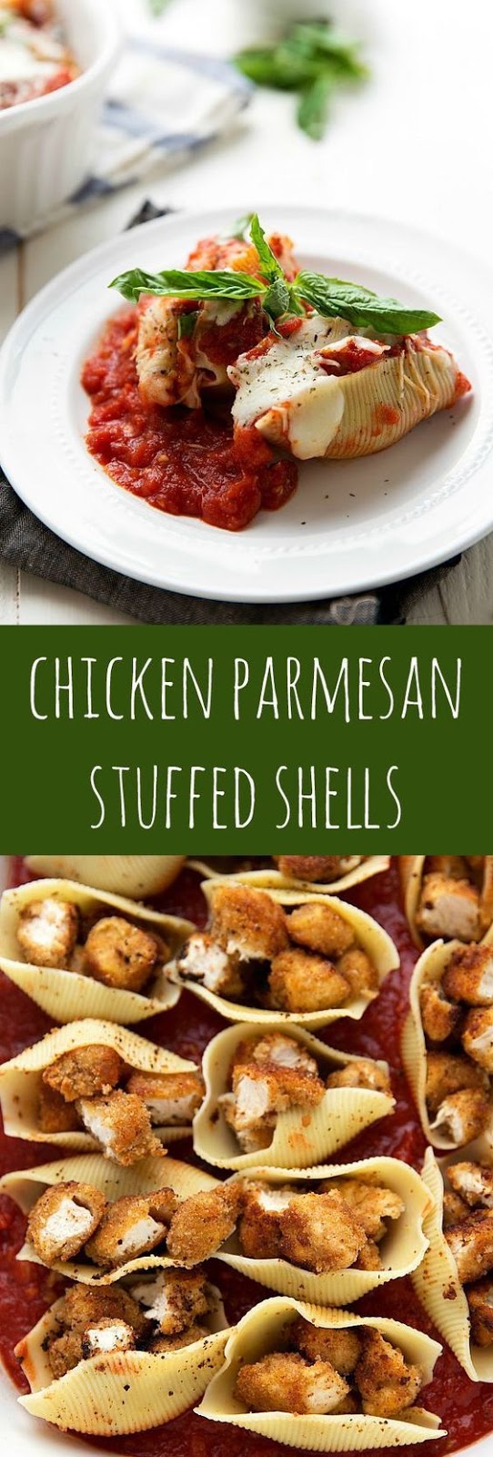 CHICKEN PARMESAN STUFFED SHELLS