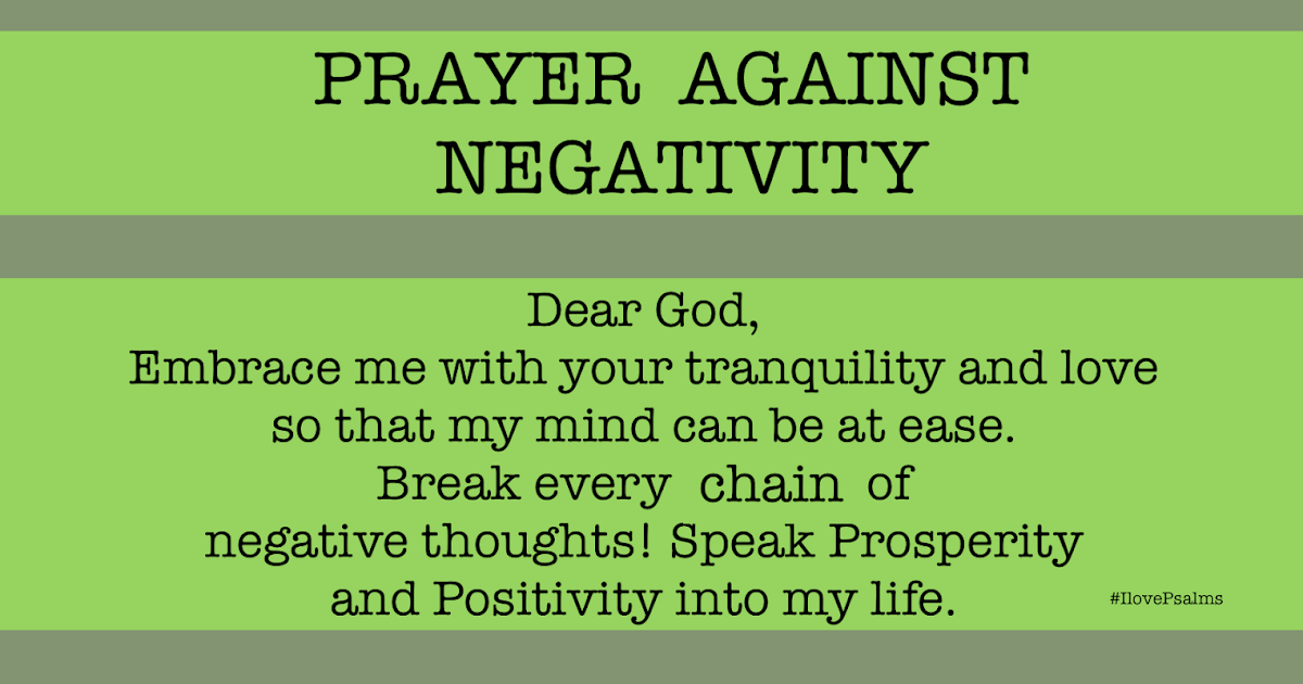 Prayer Against Negativity