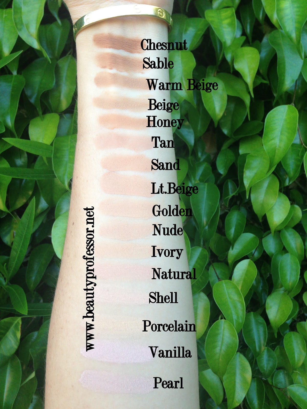 Beauty Professor: Hourglass Immaculate Foundation...Swatches of EVERY ...