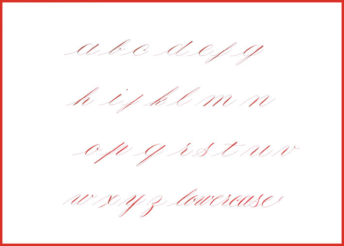 Kerrlligraphy: Lowercase Copperplate Exemplar