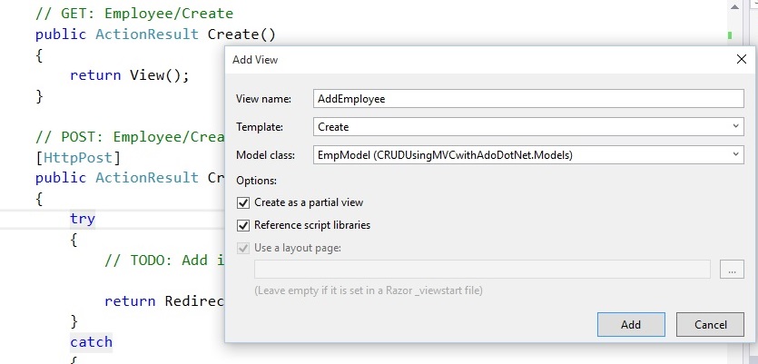 CRUD Operations In ASP.NET MVC 5 Using Dapper CRUD Operations In ASP.NET MVC 5 Using Dapper