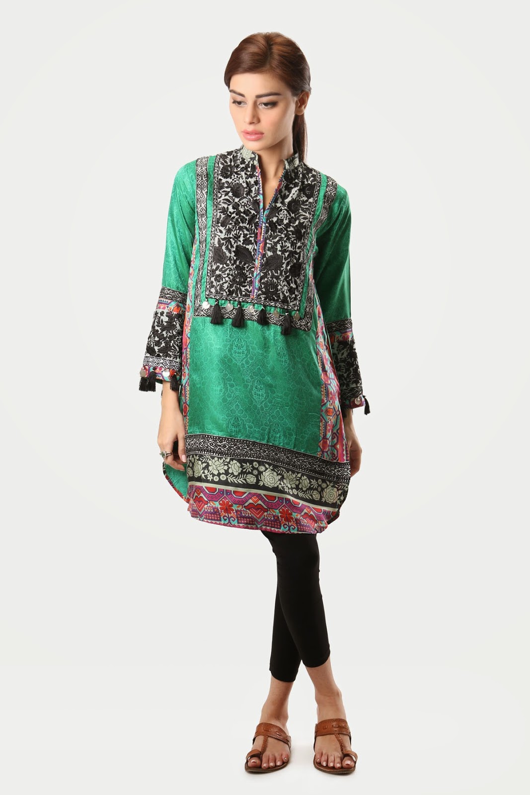 Latest women short kurta by khaadi 2014-2015 - Pakistani Fashion Trends