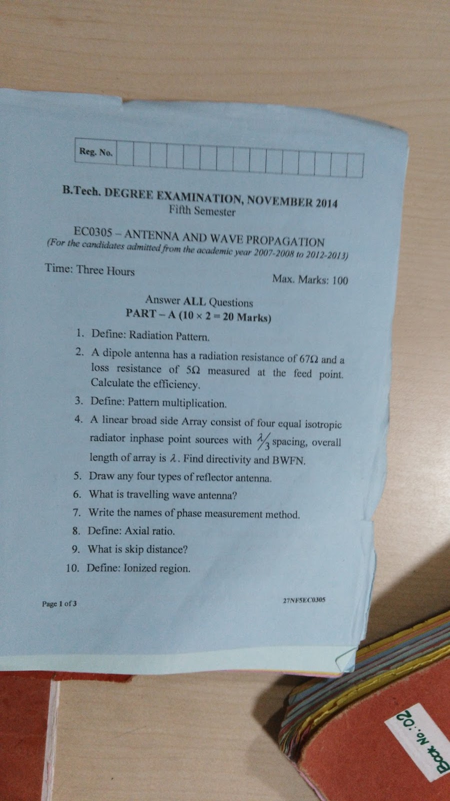 Srm Backbenchers: PREVIOUS YEAR ANTENNA QUESTION PAPER