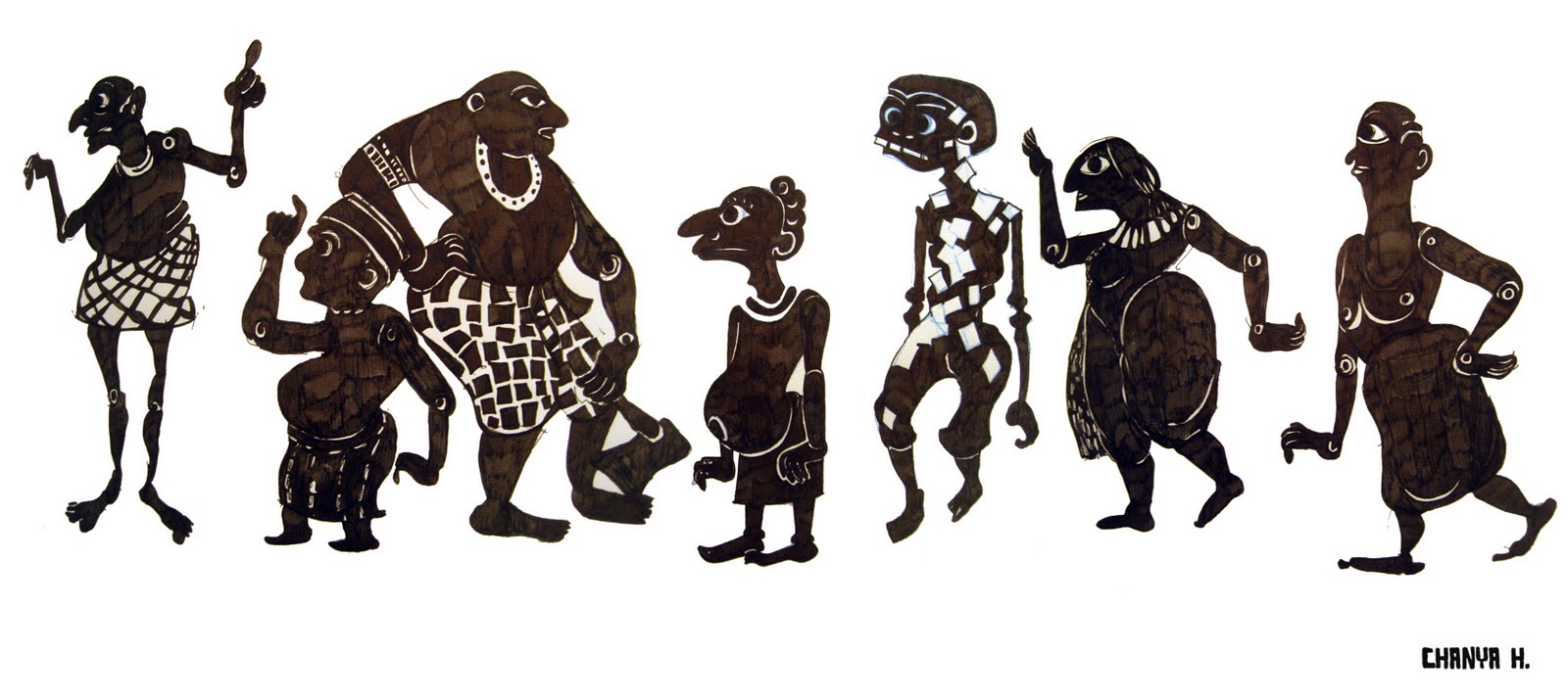 Chanya Hetayothin: Nang Talung Folk Characters