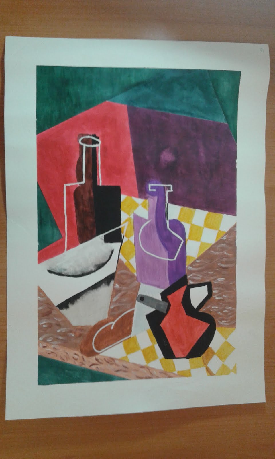 ANGELICA MARTINEZ AMAYA: REELABORACIÓN BODEGÓN CUBISTA