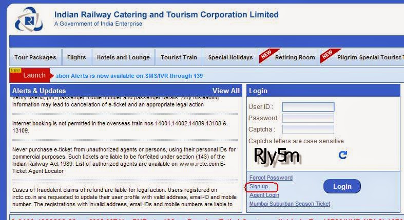 How to Create :: IRCTC Login Account :: Free