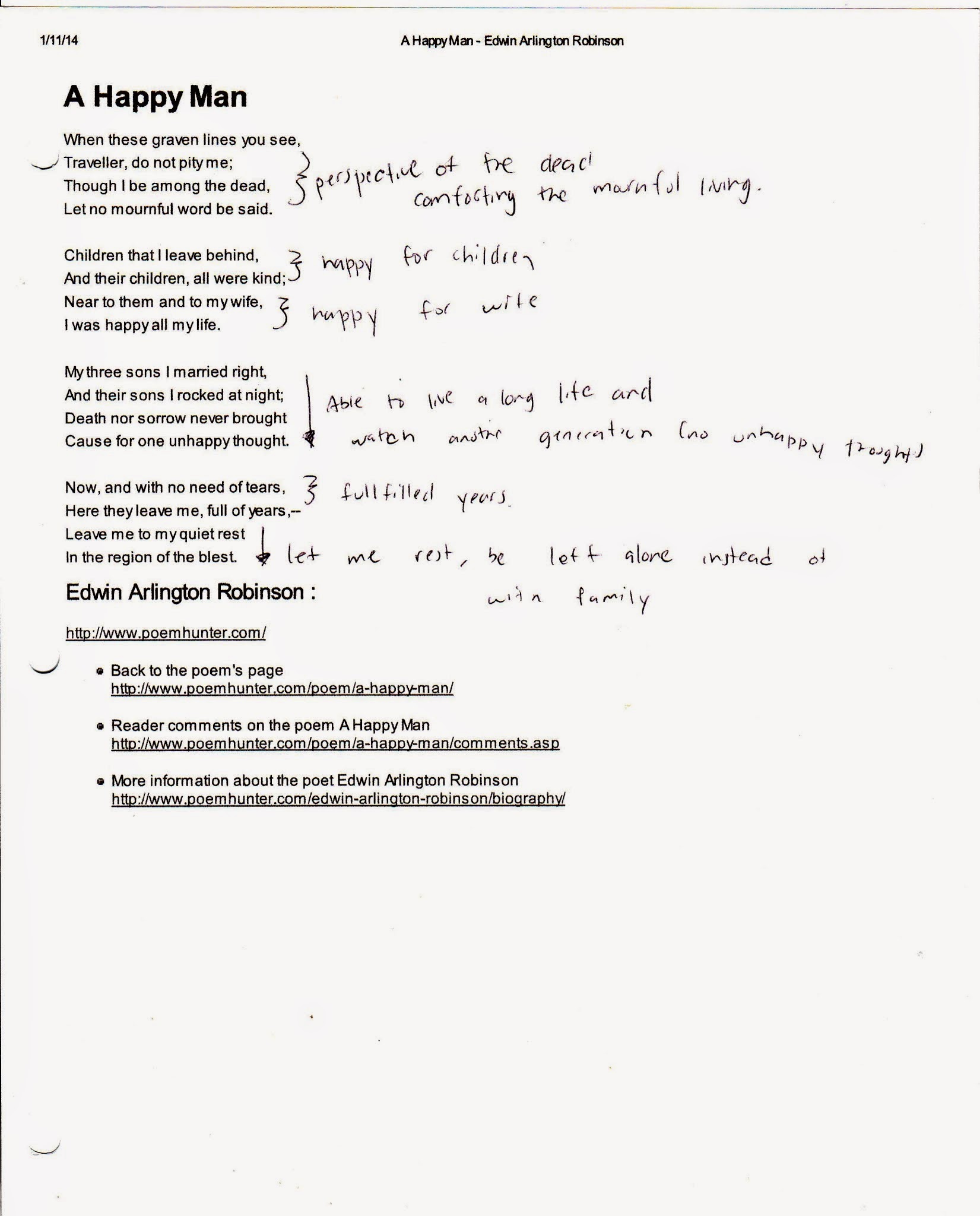 Analysis of "A Happy Man" by Edwin Arlington Robinson