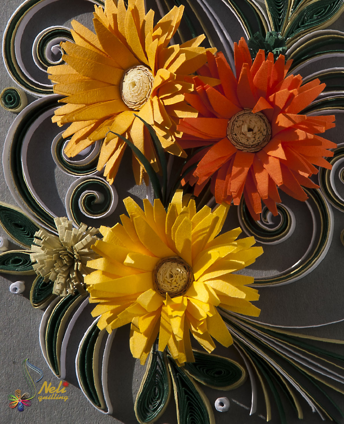 Neli Quilling Art: Quilling card - flowers