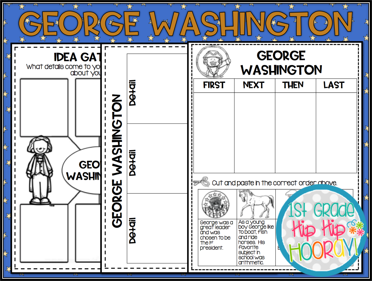 1st Grade Hip Hip Hooray!: George Washington...Craft, Activities ...