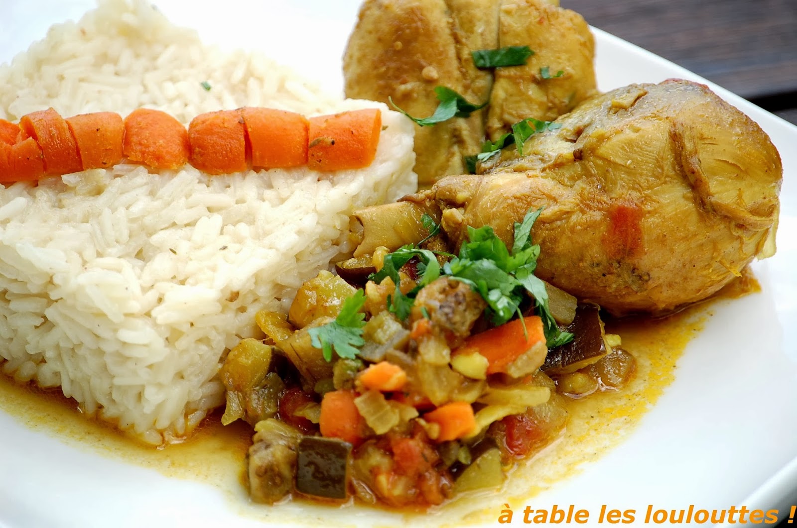 A table les loulouttes !: colombo de poulet