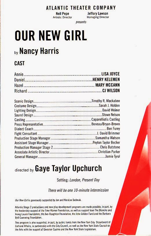 THEATRE'S LEITER SIDE: 23. Review of OUR NEW GIRL (June 8, 2014)