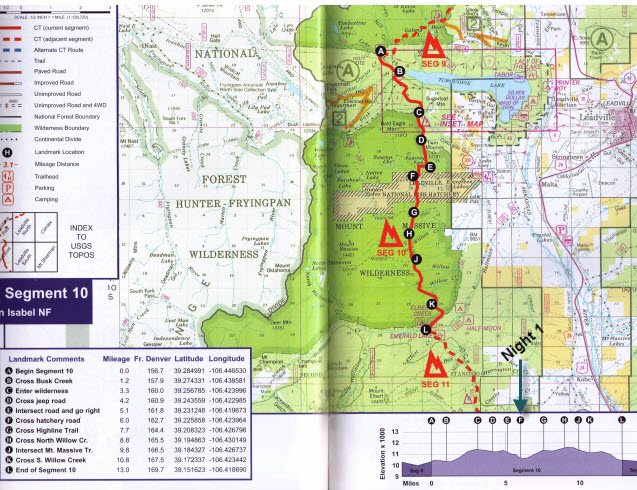 Tom's Blog: Hiking the Colorado Trail Segments 10 and 11: Day 1