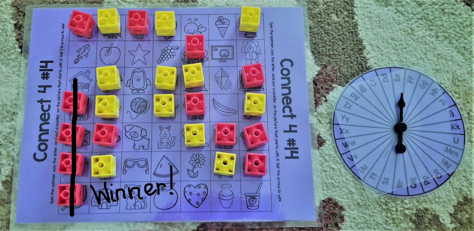 Fun Center Activity: Connect 4 Games - Kinder Witth Miss. K Literacy ...