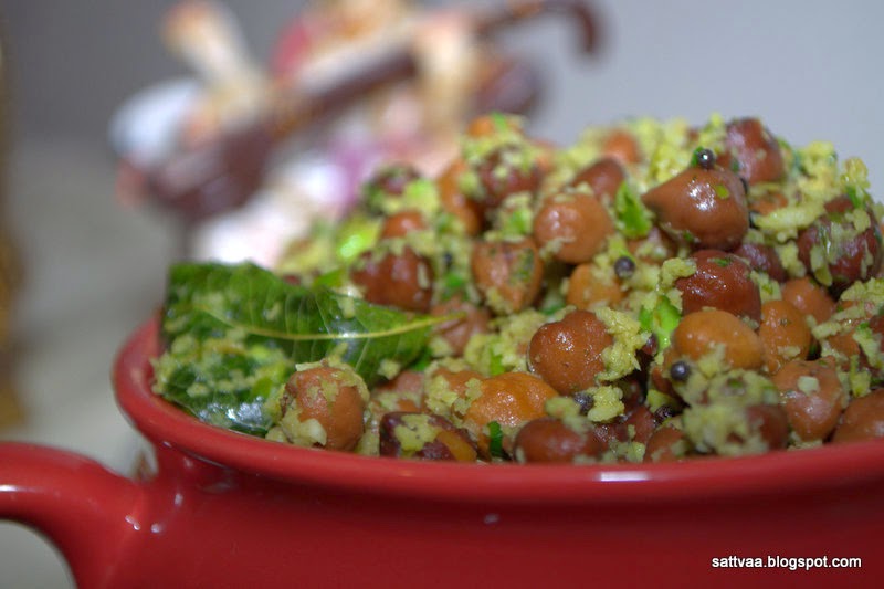 Sattvaa: Kadle Kalu Usli a.k.a black chana Sundal a.k.a sauteed black ...