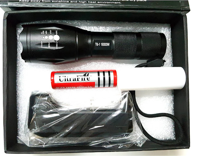 Sun Flashlight จำหน่าย ไฟฉายประสิทธิภาพสูง: ไฟฉาย Super Bright LED T6 Zoom