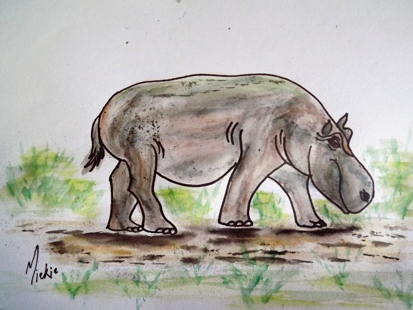 A Pretty Talent Blog: How to draw: A Hippo