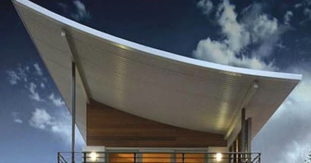 Arquitectura de Casas: Casa doble moderna de techos curvos en Australia.