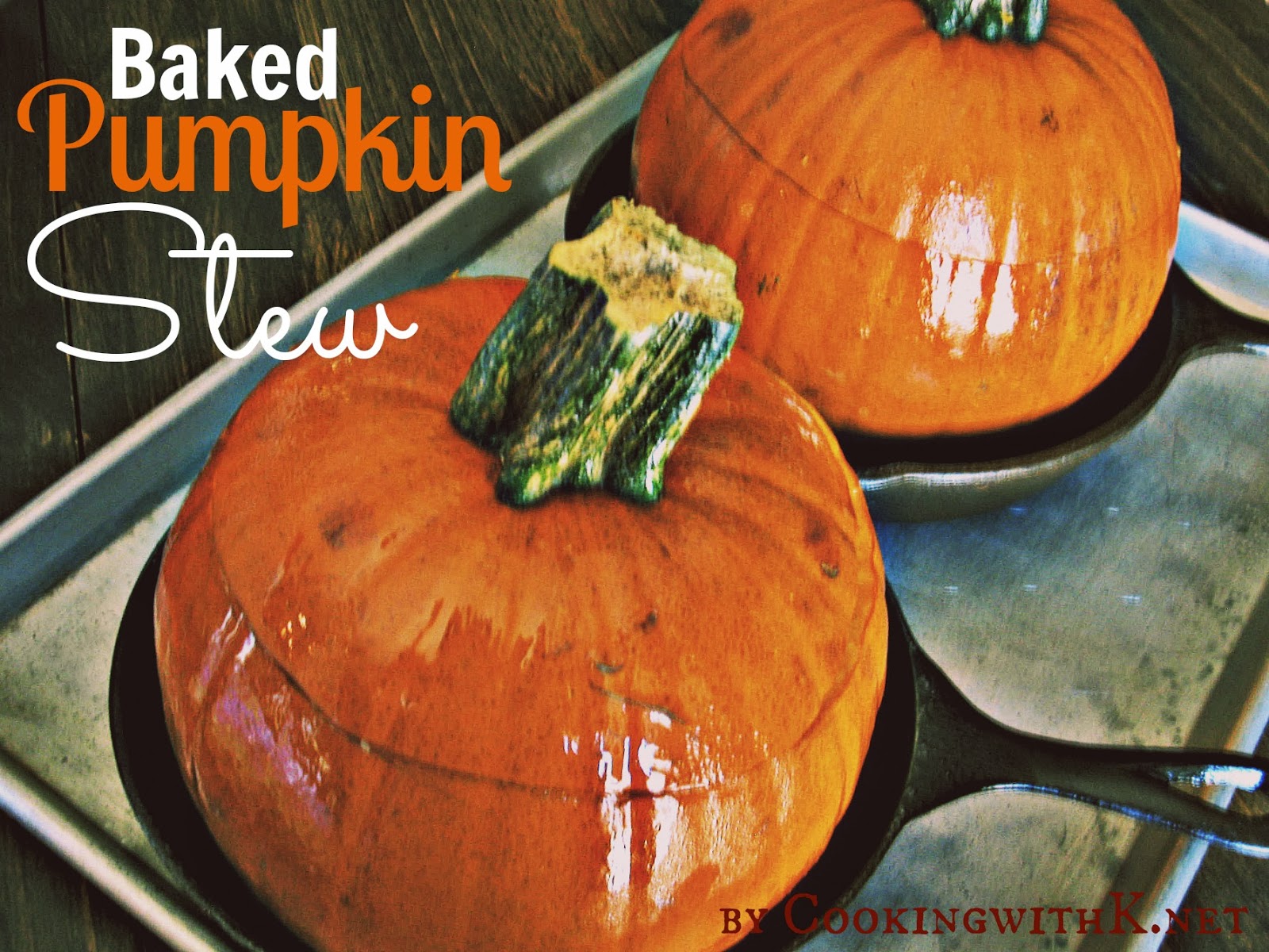 Stew in a Pumpkin {Baked and served in a pumpkin}