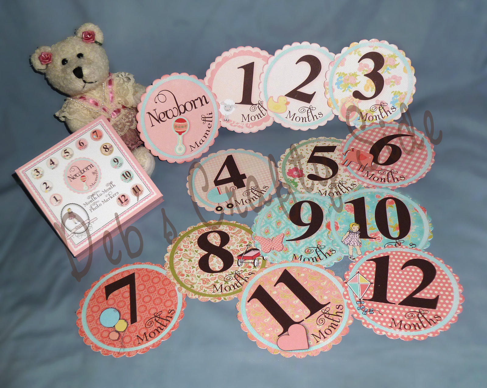 Deb's Crafty Side: Baby Month Markers