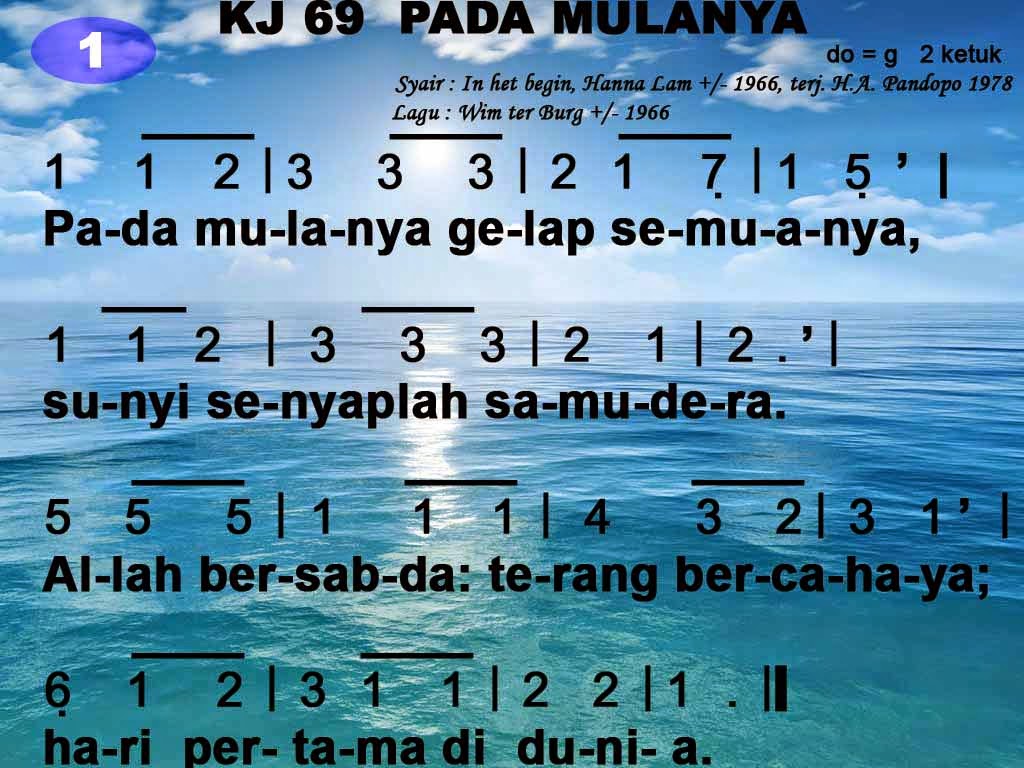 Lagu Gereja Rohani Kristen: Kidung Jemaat. 069. Pada Mulanya.