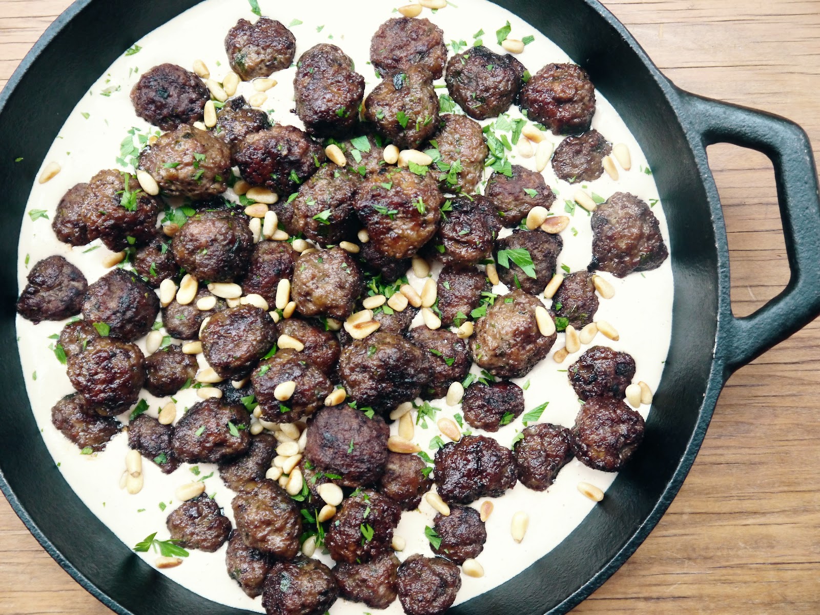 Bint Rhoda's Kitchen: Lamb Kefta Meatballs in Tahini Gravy