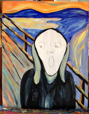 Kristina Wentzell Fine Art: a HALLOWEEN painting progression: the scream