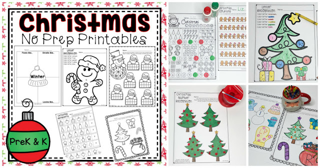 Christmas Math & Literacy NO PREP Printables | TheHappyTeacher