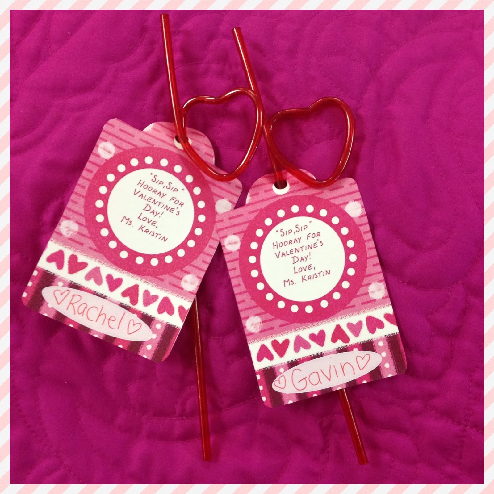 Artastic Craft Studio: Valentine's Crazy Straw Tags