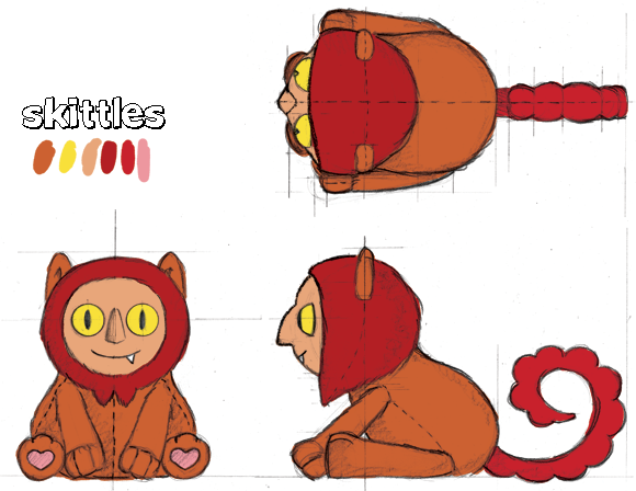 ClaireSanders.net: Custom Plush Toy: Skittles