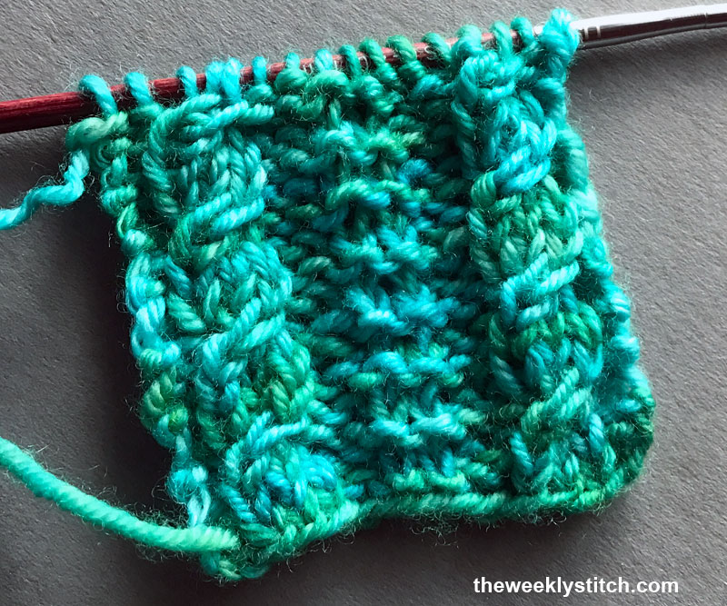 3 Stitch Twist Mock Cable | The Weekly Stitch