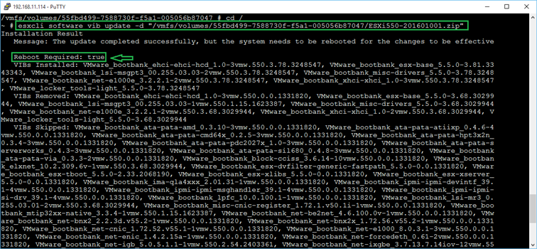 Patching and Upgrading ESXi using ESXCLI commands