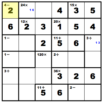 Wilan: Basics of Kenken Puzzles