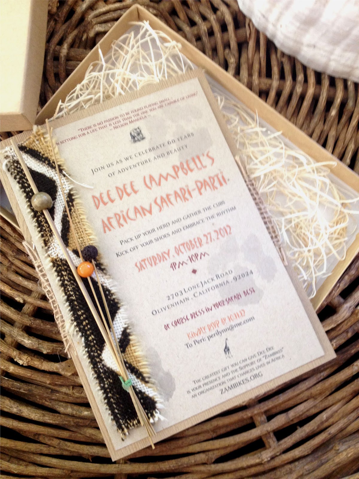 dani's details: African Party Invite