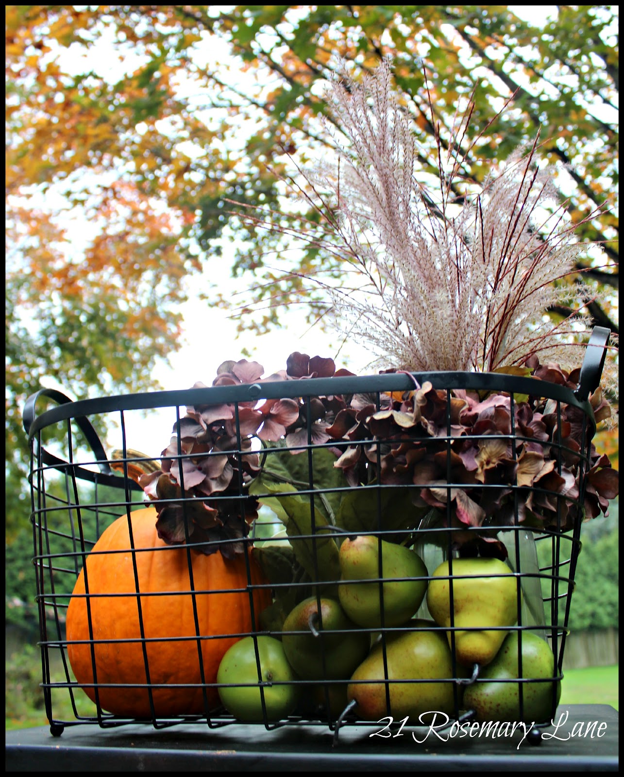 21 Rosemary Lane: Fall Filled Farm Basket