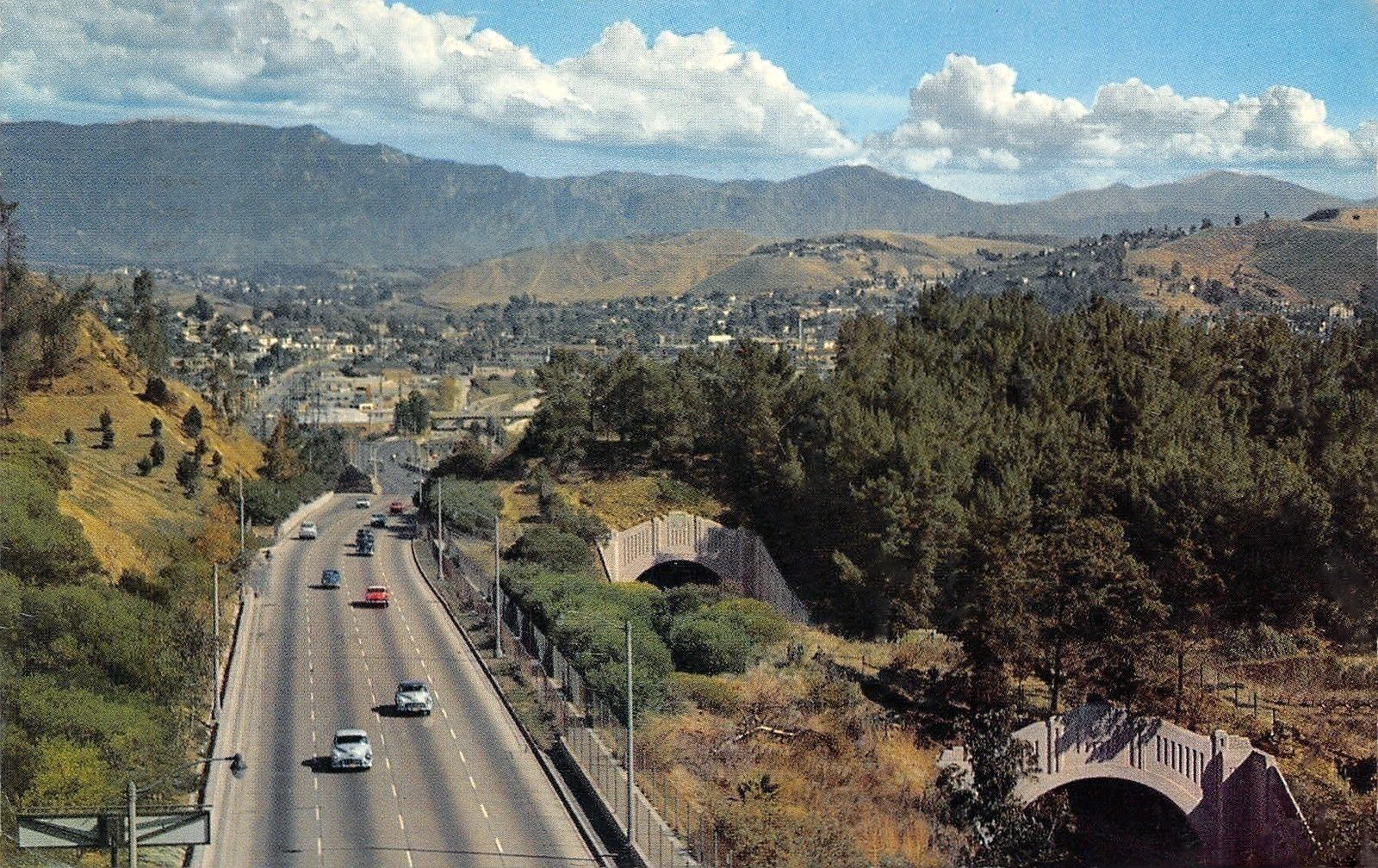 transpress nz: Pasadena Freeway, L.A., 1950s