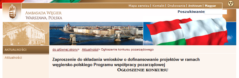 Projekty: Węgiersko-polski program współpracy pozarządowej - konkurs