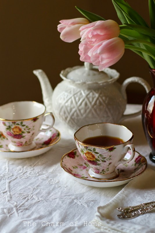 The Charm of Home: Pink Tulip Tea