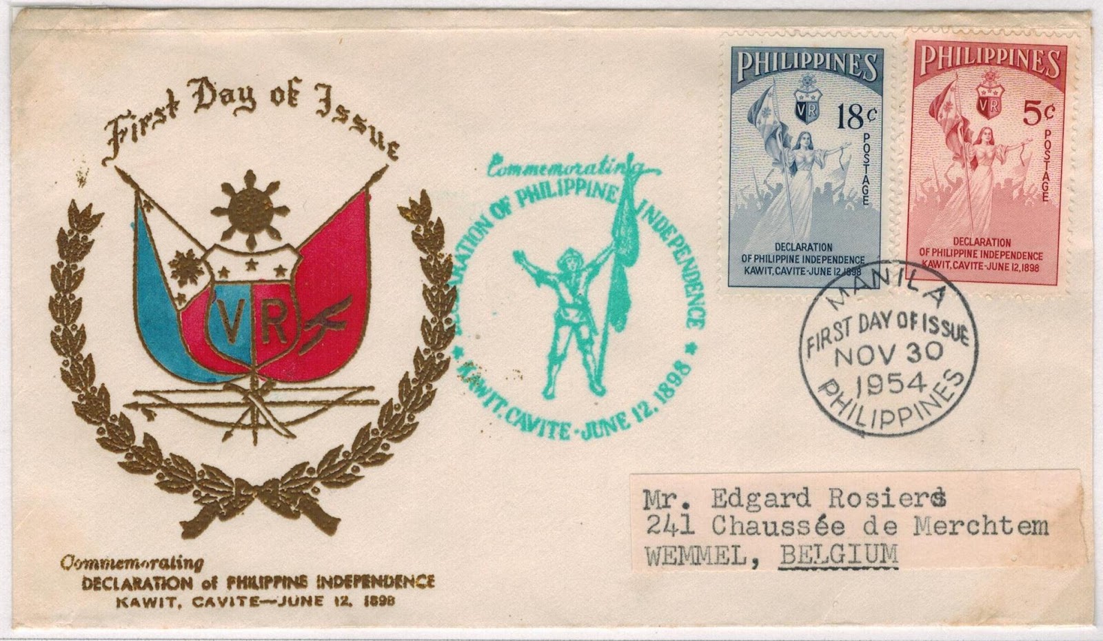 Philippine Republic Stamps : 1954 56th Anniversary of the Declaration ...
