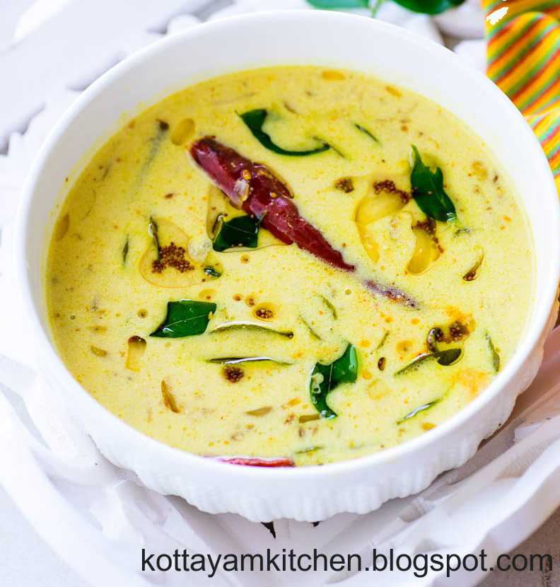Kerala Pulissery Recipe for Sadhya/Moru curry with coconut/ Kachiya ...