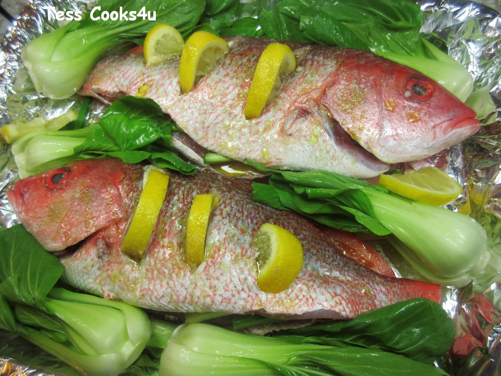 Tess Cooks4u: Roasted Whole Red Snapper