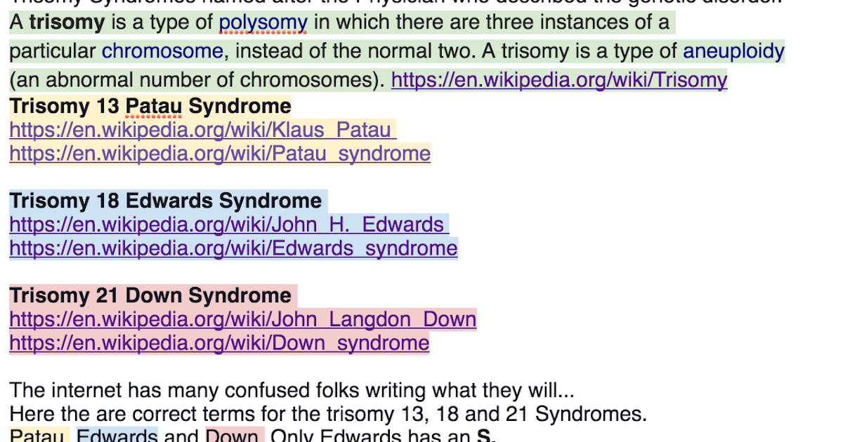 Trisomy 13 LIFE - Patau Syndrome: Patau Pataus - Edward Edwards - Down ...