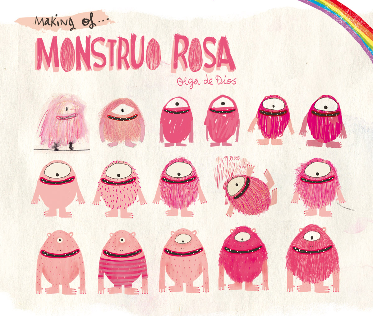 Monstruo Rosa: Creación de los personajes