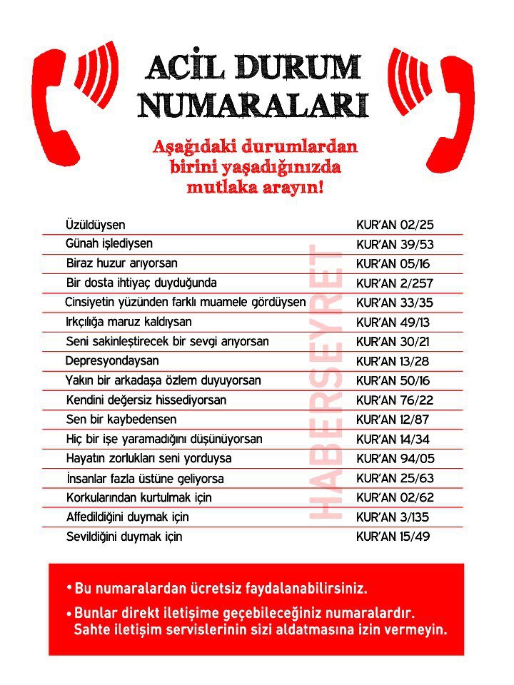 Tiger Claw: Acil Durum Numaraları