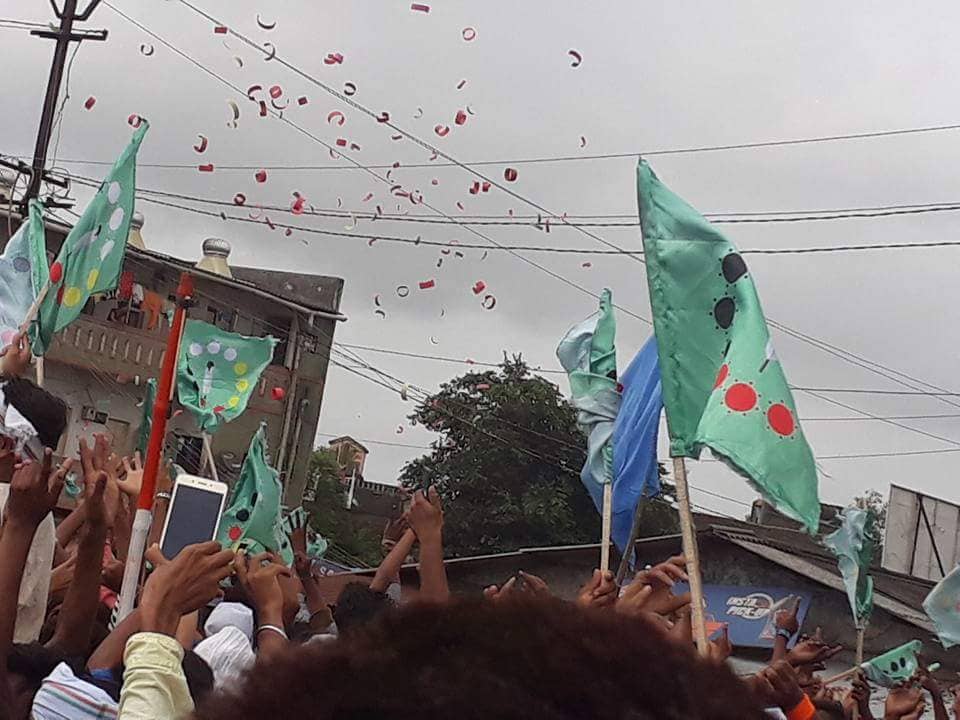 Gujarat, India and the International Indigenous Unity Flag flying ...